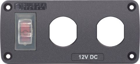Water-Resistant Acc Panel - 15A Circuit Breaker, 2x Blank Ap