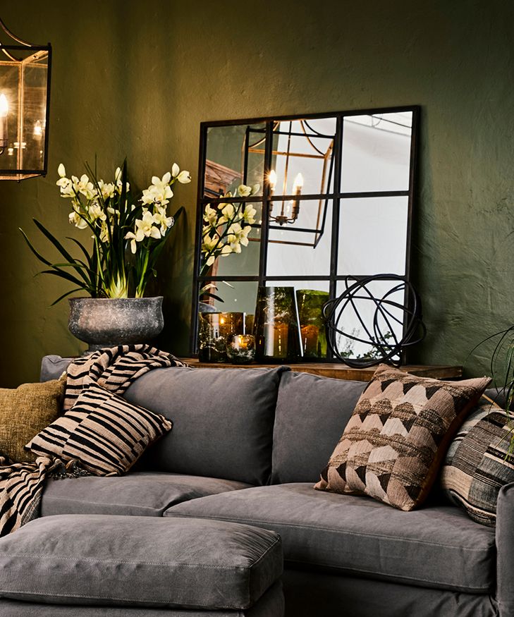 Square Iron Grid Mirror | French Country Collections