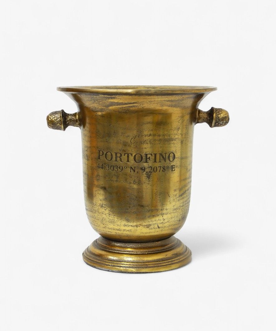 Portofino Gold Champagne Bucket Tall | French Country Collections