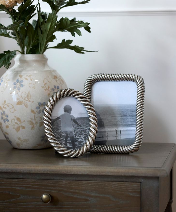 Rope Oval Photo Frame 4x6 | French Country Collections