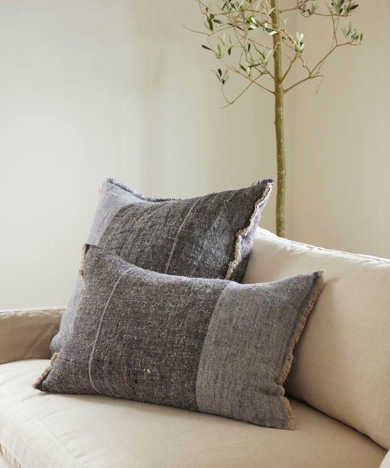 Rustic Blue Rectangle Cushion Cover | French Country Collections