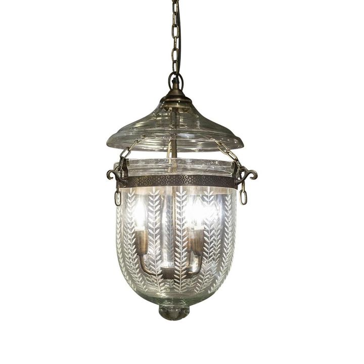 Bell Jar Ceiling Pendant Small Brass