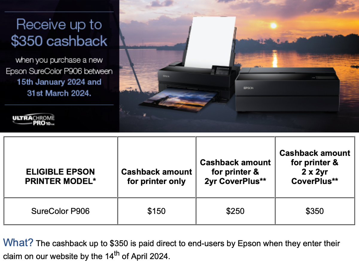 Epson Surecolor SC-P906 INC 3 Year Warranty