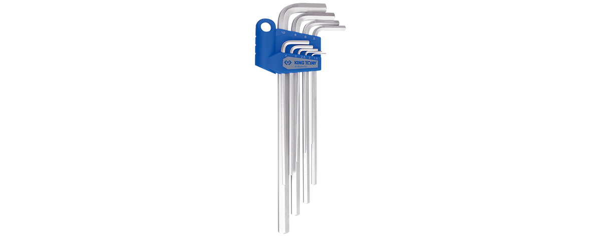 KING TONY 9PC MET X.LNG MET HEX KEY SET