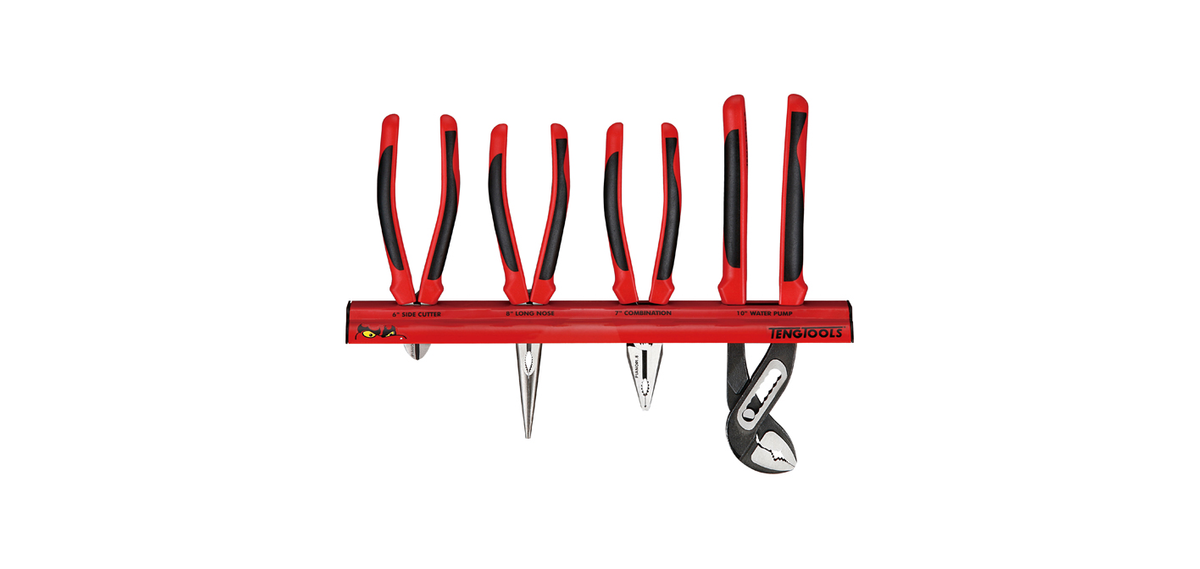 TENG PLIER SET 4PC WALL RACK