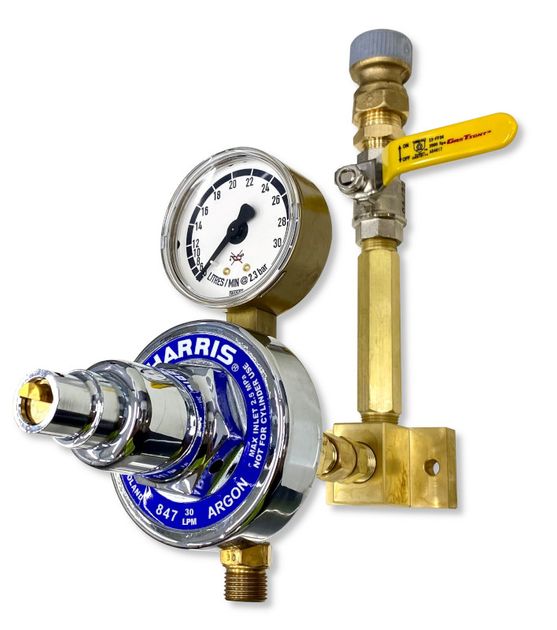 847 Pipeline Reg Kit: ARGON 0-30LPM (T-Lock) (Hep)