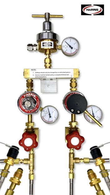 2 x 2 Acetylene Manifold 150kPa (1.2m, 1/4" SS)