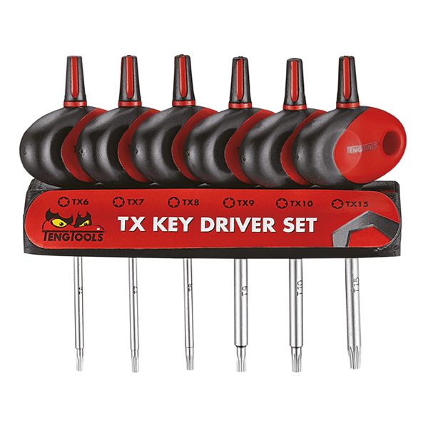 TENG 6PCE MD MINI TX T-HANDLE SCREWDRIVER SET W/HOLDER - ITM Industrial ...