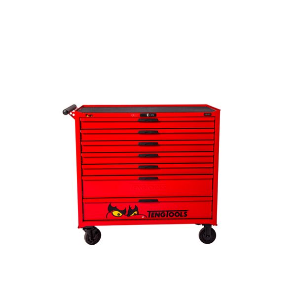 TENG 631PCE 37" 7 DRAWER ROLL CABINET TOOL KIT, METRIC, EVA TRAYS, RED ...