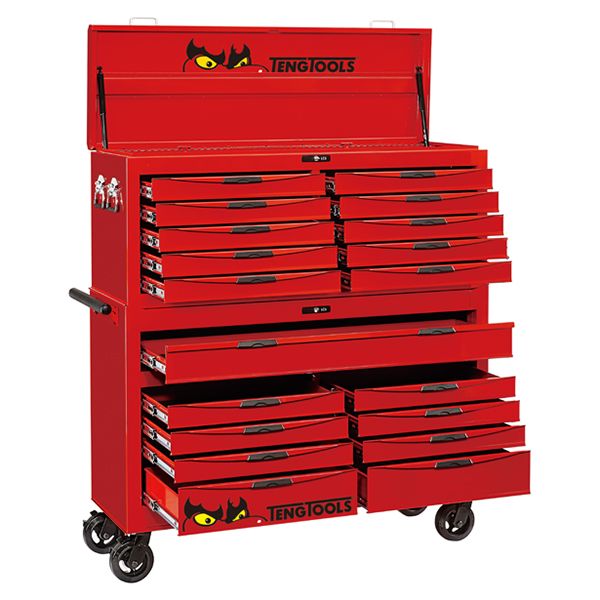 TENG 1185PCE 53" 19 DRAWER STACK TOOL KIT, METRIC & IMPERIAL, PS TRAYS ...