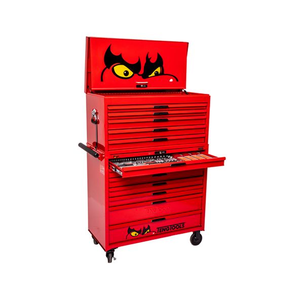 TENG 846PCE 37" 12 DRAWER STACK TOOL KIT, METRIC & IMPERIAL, EVA TRAYS ...