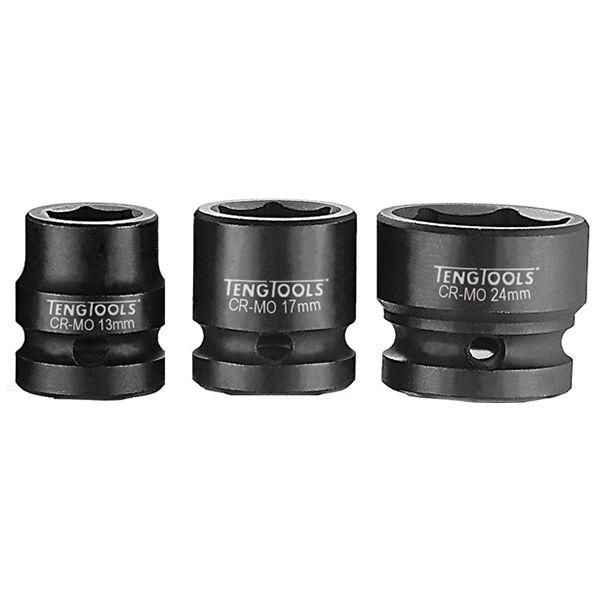 TENG 1/2" DRIVE STUBBY METRIC IMPACT SOCKETS - ITM Industrial Products