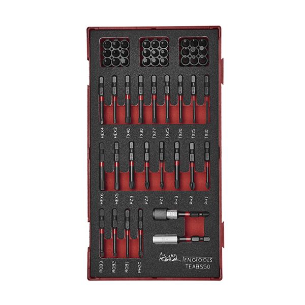 TENG 50PCE IMPACT BITS SET - TEA-TRAY - ITM Industrial Products