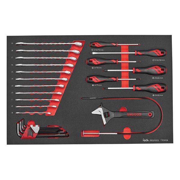 TENG 28PCE SPANNER & SCREWDRIVER SET (EVA) - ITM Industrial Products