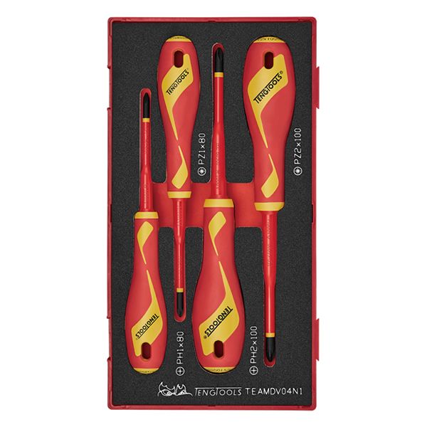 TENG 4PCE SCREWDRIVER SET INSULATED PH/PZ - ITM Industrial Products