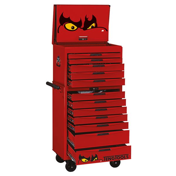 TENG 530PCE 26" 12 DRAWER STACK TOOL KIT, METRIC & IMPERIAL, EVA TRAYS ...