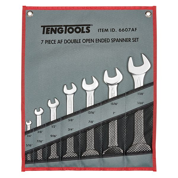 TENG OPEN ENDED SPANNER SET, 7PCE, 1/4" - 1-1/4" - ITM Industrial Products