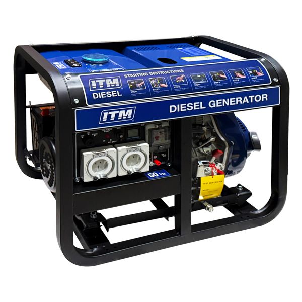 ITM DIESEL GENERATOR OPEN FRAME 6500W PEAK ELECTRIC START - ITM ...