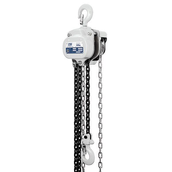 ITM CHAIN BLOCK, HEAVY DUTY, LOAD LIMITED, 500 KG, 6 METRE LIFT - ITM ...