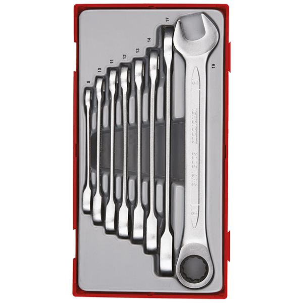 TENG 8PCE RATCHET COMBINATION SPANNER SET 8-19MM - TC-TRAY - ITM ...