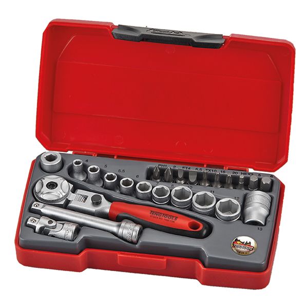 TENG 24PCE 1/4" DR. MINI METRIC SOCKET SET (FLEX RATCHET.) - ITM ...