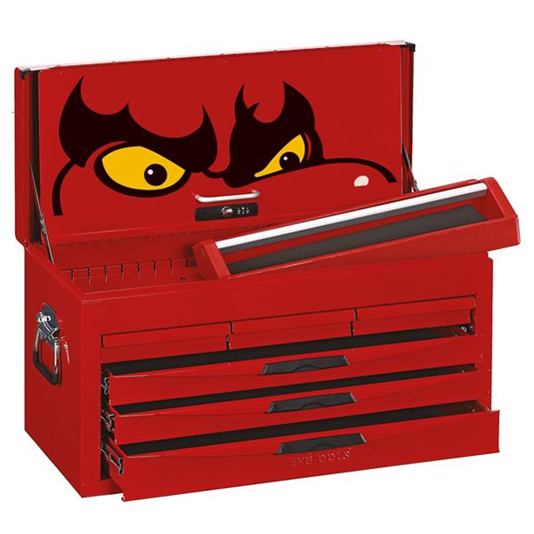 TENG 183PCE 26" 6 DRAWER CHEST TOOL KIT, METRIC, EVA TRAYS, RED - ITM ...
