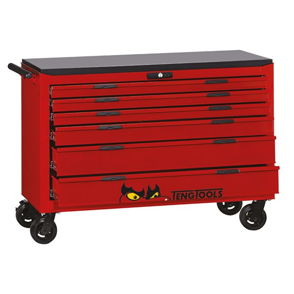 TENG 53" PRO ROLL CABINET, 6 DRAWERS, RED - ITM Industrial Products