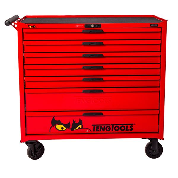 TENG 37" PRO ROLL CABINET, 7 DRAWERS, RED - ITM Industrial Products
