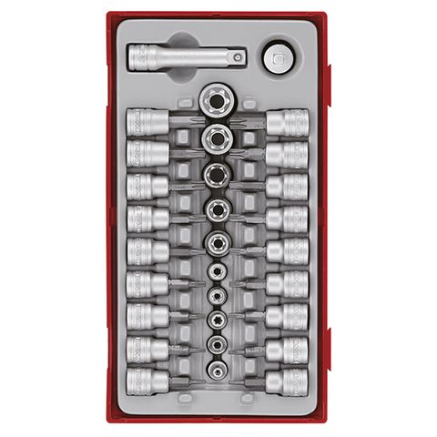 TENG 30PCE 1 4 3 8 DR. TX TPX TX E BIT SOCKET SET TC TRAY ITM Industrial Products