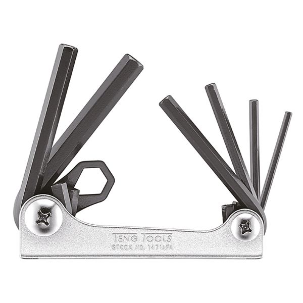 TENG FOLDING AF HEX KEY SET, 6PCE. 1/8"-3/8" - ITM Industrial Products