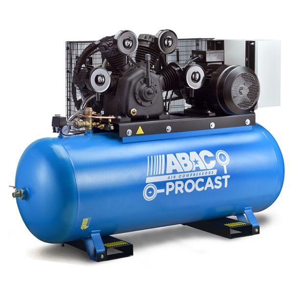 ABAC AIR COMPRESSOR, BELT DRIVE STATIONARY 3 PHASE, 15HP, 500LTR, FAD ...