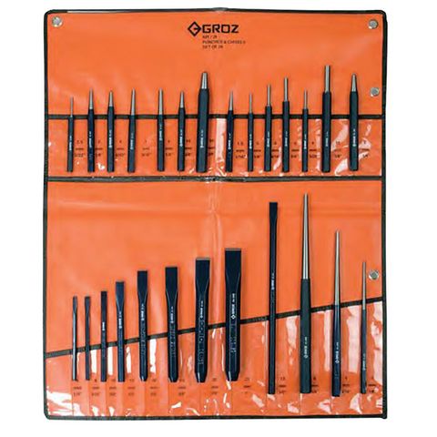 KIT/26/ST GROZ PUNCH & COLD CHISEL SET, 26 PCE - GZ-33004 - ITM ...