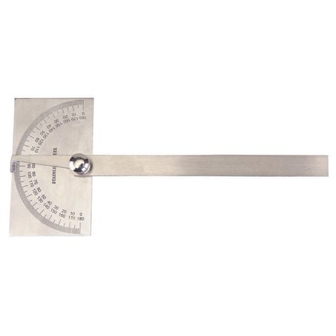 DP/R/6 GROZ DEGREE PROTRACTOR, RECTANGULAR HEAD, 150MM BLADE - GZ-01224 ...