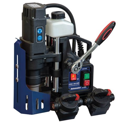 HOLEMAKER PRO35 MAGNETIC BASE DRILL, WITH SWIVEL MAGNETIC BASE FOR PIPE ...