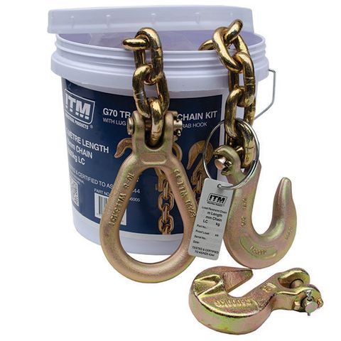 G70 TRANSPORT CHAIN KIT WITH LUG LINK, SLIP HOOK & GRAB HOOKS - ITM ...