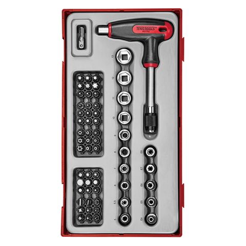 TENG 62PCE T-HANDLE SOCKET & BITS SET - TC-TRAY - ITM Industrial Products
