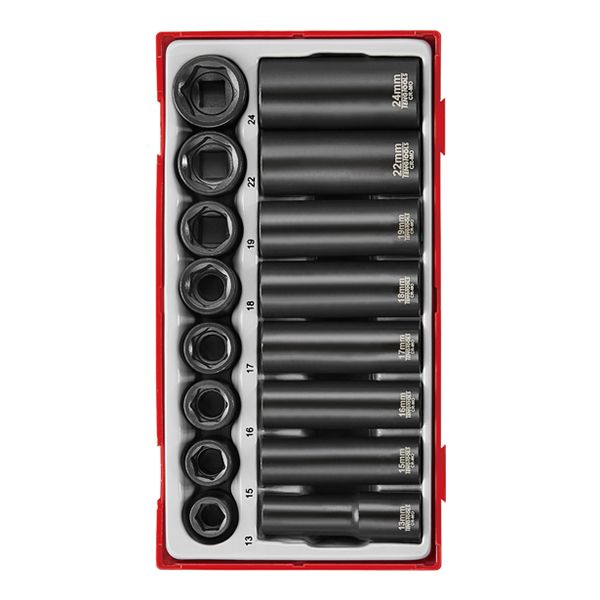 TENG 16PCE 1/2" DR. MM REG/DEEP IMP SOCKET SET - TC-TRAY - ITM ...