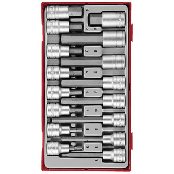 TENG 16PCE 1/2" DR. HEX BIT SOCKET SET - TC-TRAY - ITM Industrial Products