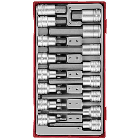 TENG 16PCE 1/2" DR. HEX BIT SOCKET SET - TC-TRAY - ITM Industrial Products