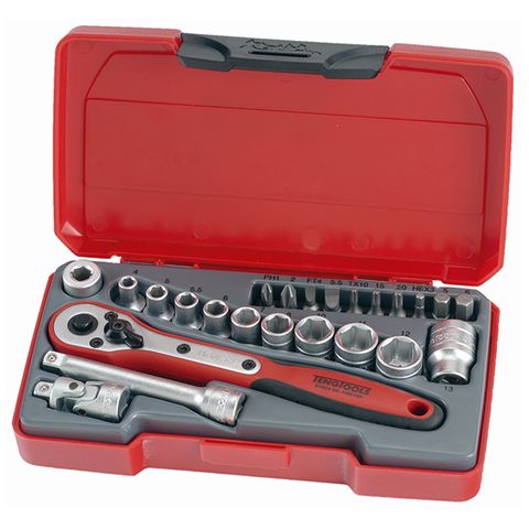 TENG 24PCE 1/4" DR. MINI METRIC SOCKET SET - ITM Industrial Products