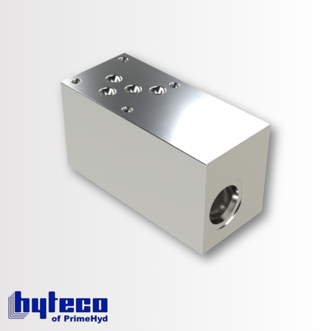 CETOP5, SANDWICH BODIES, FLOW CONTROL IN P, ALLOY - 210 BAR, SINGLE C12-3 CAVITY
