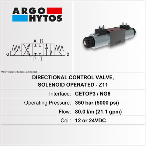 E SPOOL (Z11) 12V ARGO HYTOS
