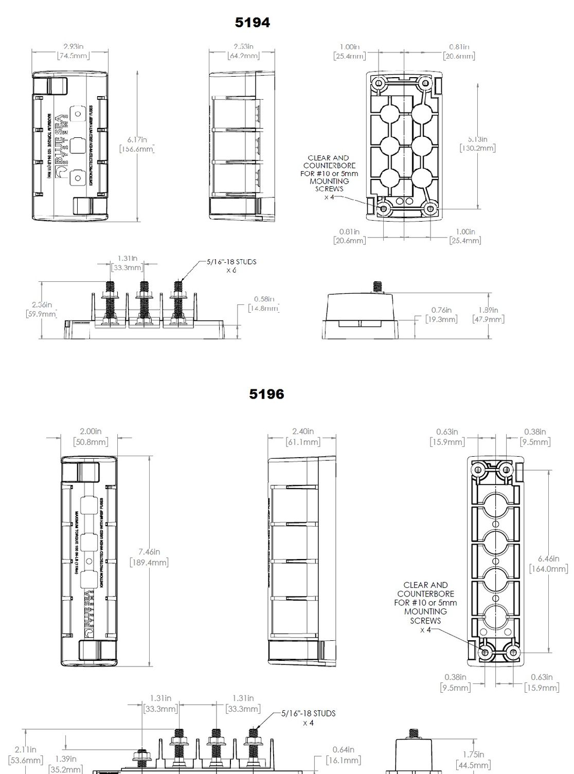 Blue Sea MRBF Terminal Fuse Block