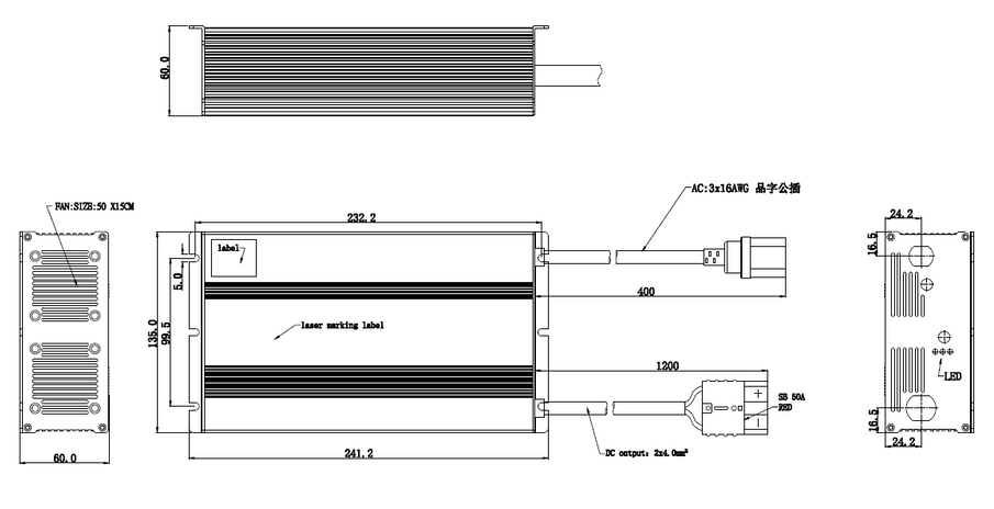 PowerFirst Portable Lithium Battery Charger