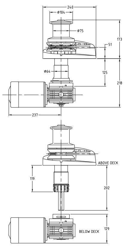 Muir Storm VRC850 Vertical Windlass For Vessels Up To 35FT