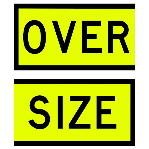 Oversize Signs 550 x 300 (Pair) - Stickers | Mike's Transport Warehouse