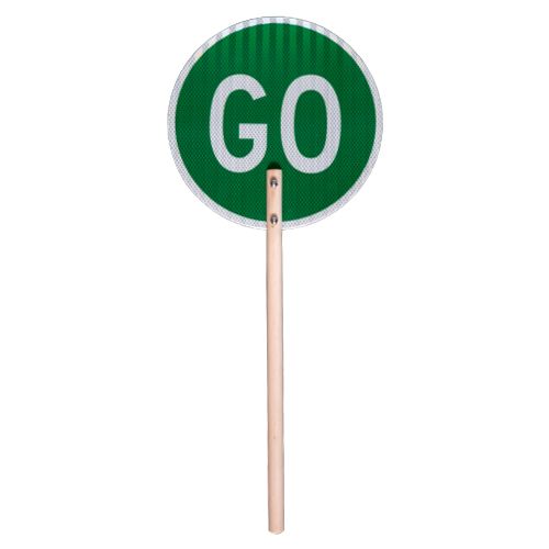 Stop / Go Sign With Wooden Handle | Mike's Transport Warehouse
