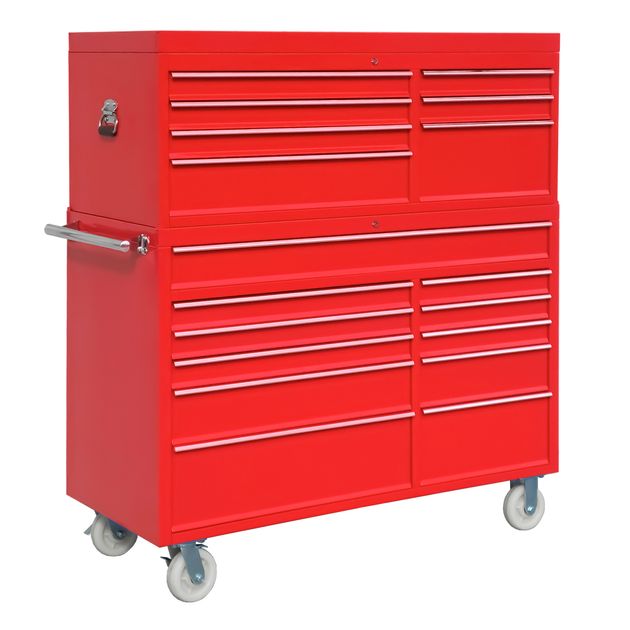 MTW Toolbox Combo Set - 7 & 11 Drawer - Red | Mike's Transport Warehouse