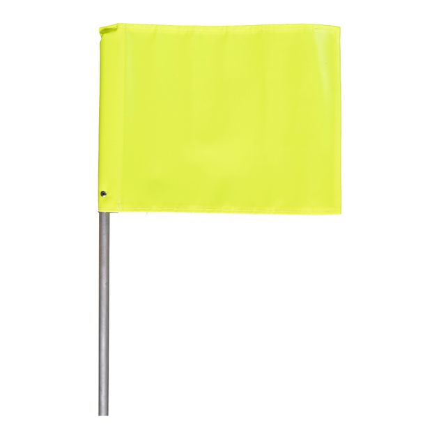 Yellow PVC Fluro Flag 400 x 300 with Alloy Handle | Mike's Transport ...