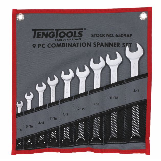 Teng Tools 9 Piece AF Combination Spanner Set | Mike's Transport Warehouse